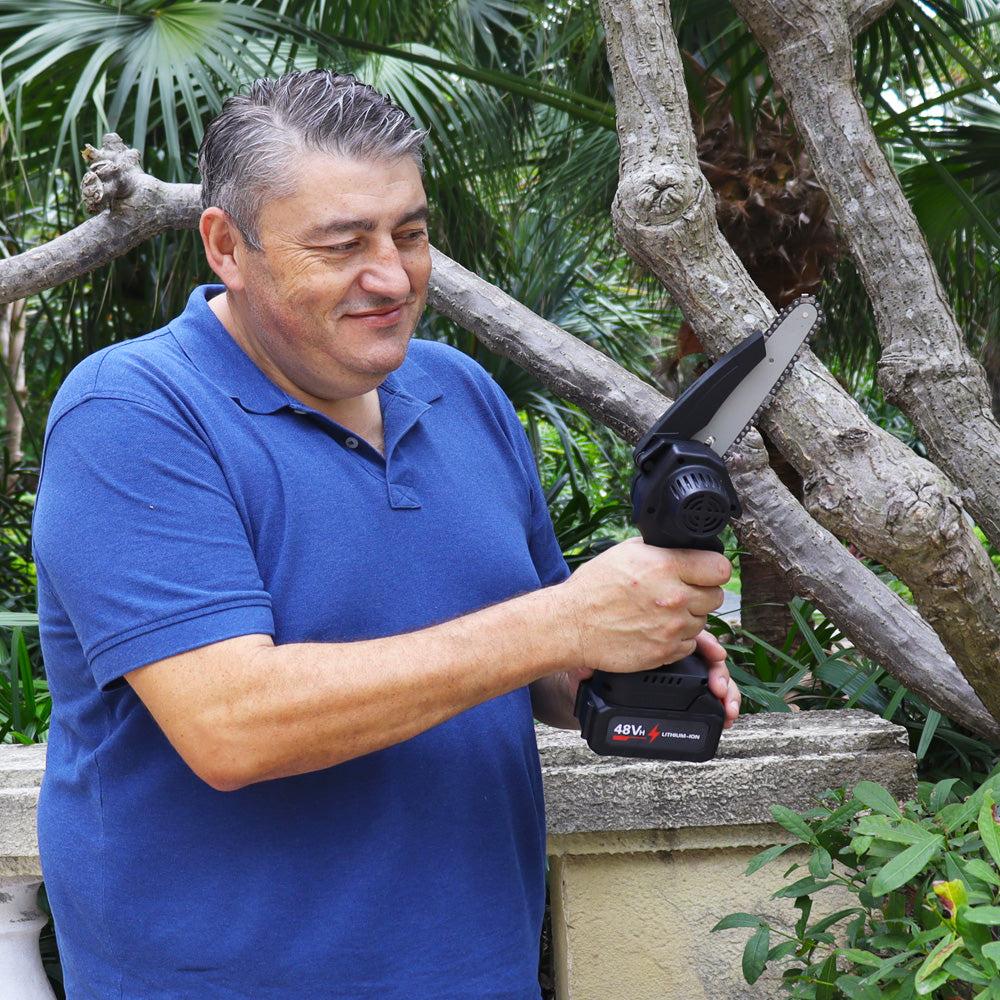 HQ SolarLighting 6" Cordless Electric Chainsaw + (2